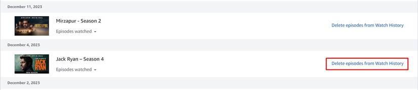 How to Delete Amazon Prime Watch History
