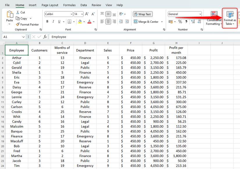 How to Use TAKE in Excel to Extract Data