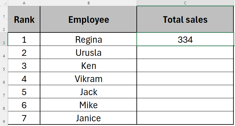 How to Use the RANK Function in Excel
