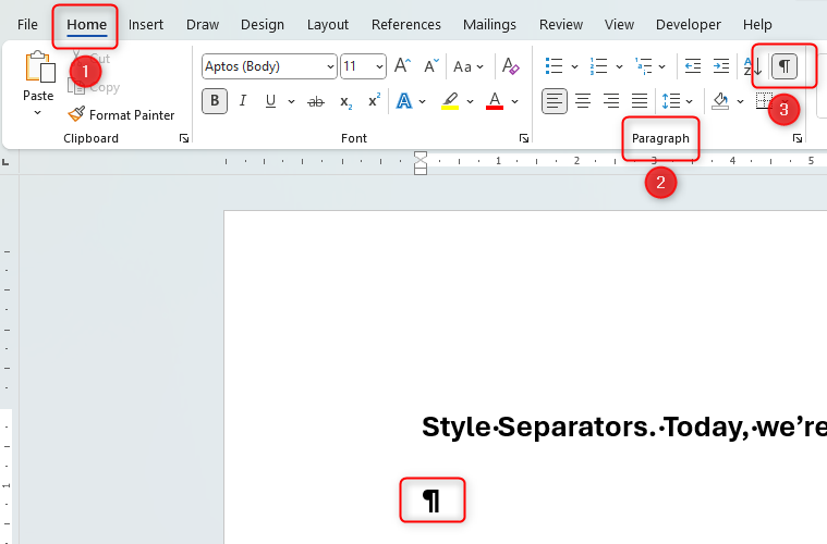 How to Use Style Separators in Microsoft Word