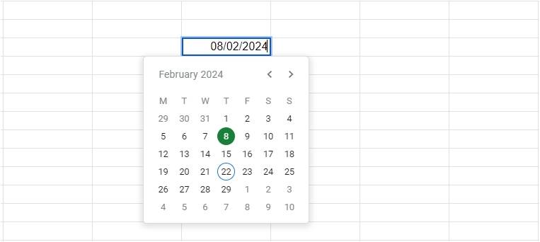 How to Insert a Date Picker in Google Sheets