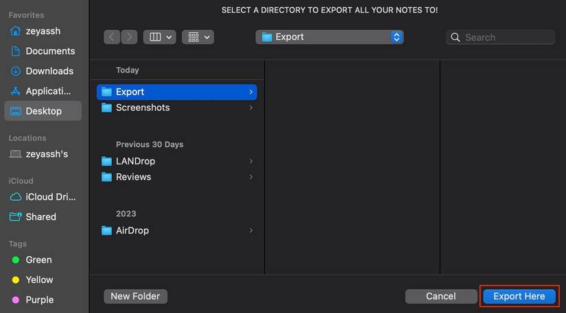 How to Export Apple Notes on an iPhone or Mac