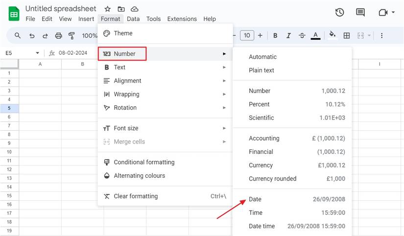 How to Insert a Date Picker in Google Sheets