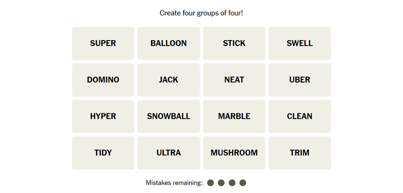 Today's NYT Connections Hints and Answer for April 12 (#306)