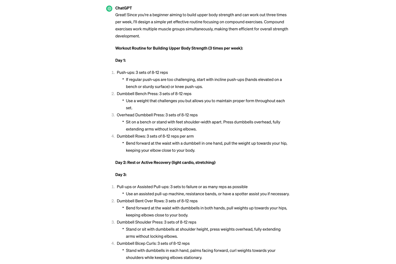 I Used ChatGPT to Create a Workout Routine, Here's How It Did