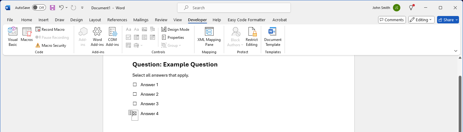 How to Add Check Boxes to Word Documents
