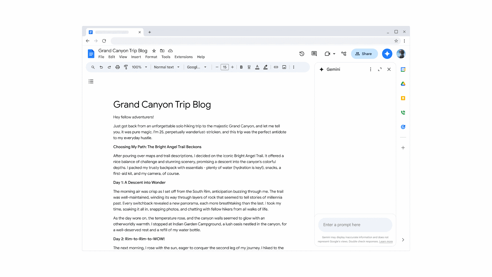 Google Workspace Apps Get a Gemini Side Panel
