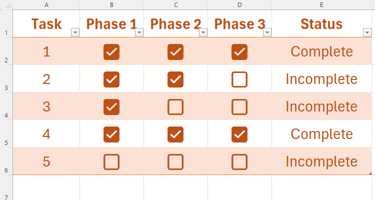 How to Use Checkboxes in Excel to Track Task Progress
