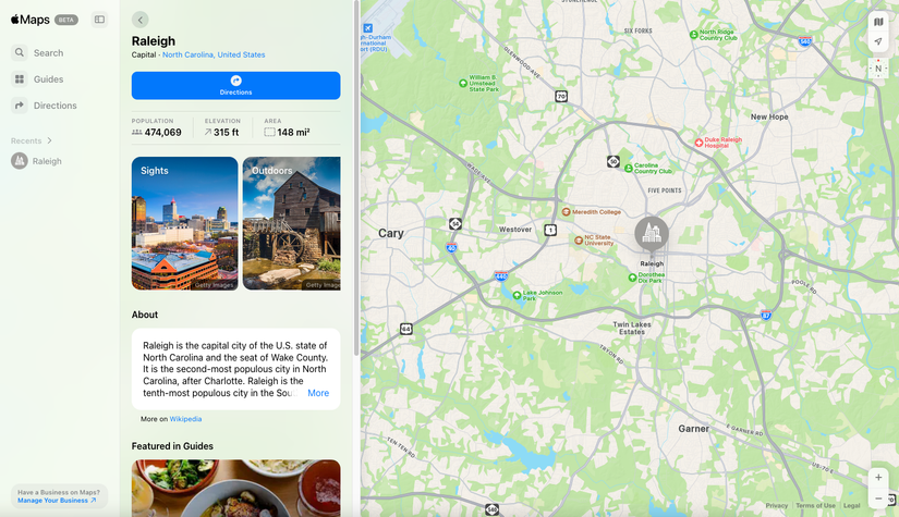 Apple Maps Now Has a Real Web App