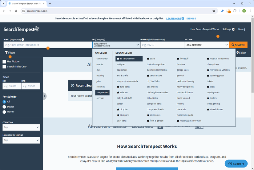 How to Search All of Craigslist