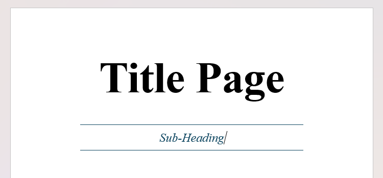 How You Can Create a Great Title Page in Microsoft Word