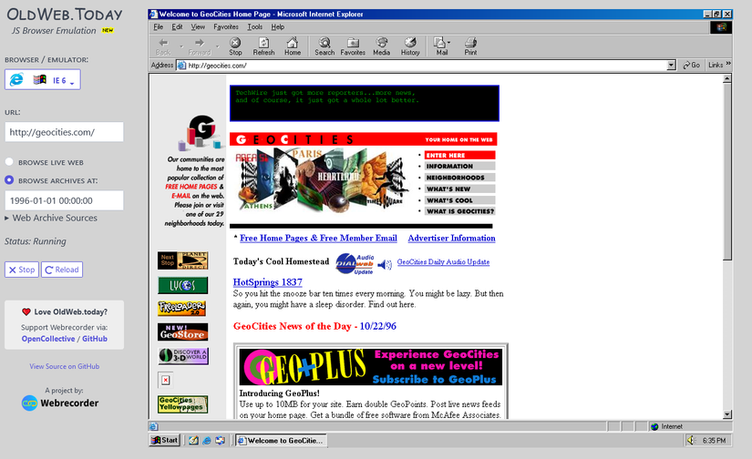 Use This Browser Emulator to Relive the Web of Your Youth