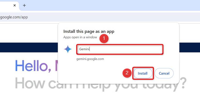 How to Run Google Gemini as a Windows 11 or 10 App