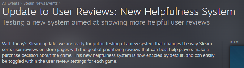 Steam Reviews Just Got a Lot Less Fun (And a Lot More Helpful)