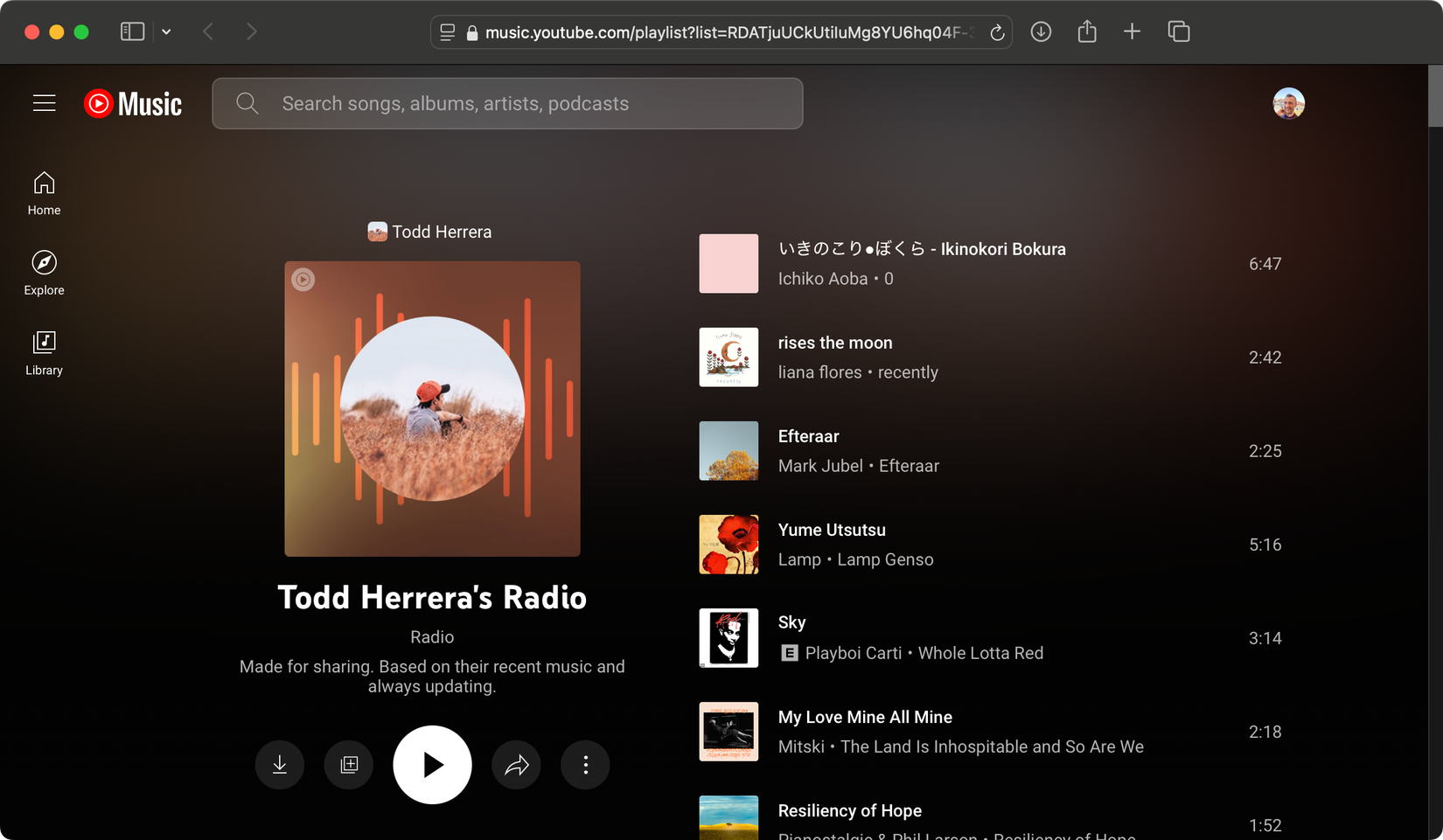 YouTube Music's New Personal Radio Is Made for Sharing