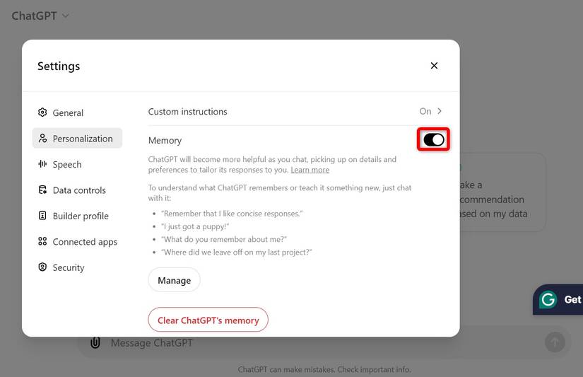 How To Disable Chatgpt Memory And Delete Saved Memory