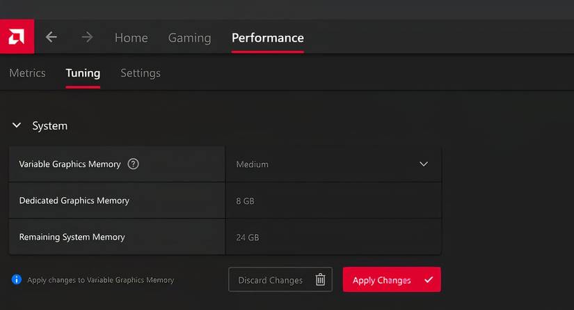 AMD Boosts Gaming With Variable Graphics Memory
