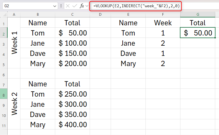 How to Use the INDIRECT Function in Excel