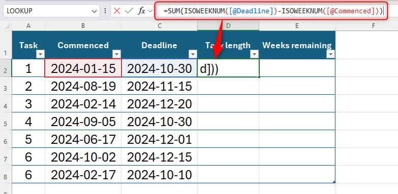 WEEKNUM vs. ISOWEEKNUM: What's The Difference in Excel?