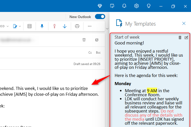 How to Create and Use an Email Template in the New Microsoft Outlook