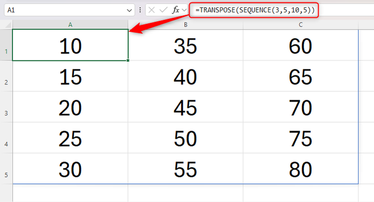 How to Use the SEQUENCE Function in Excel