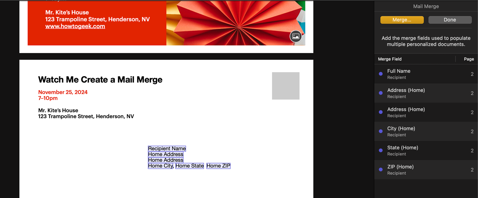 How to Create a Mail Merge in Apple Pages (for Free)