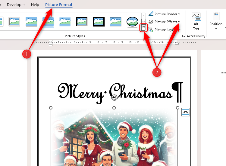 How to Design a Christmas Card in Microsoft Word