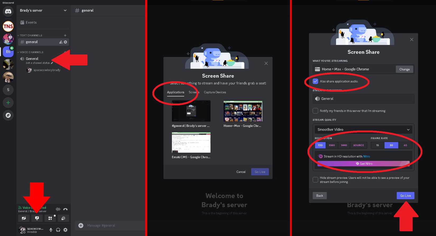How to Stream Max on Discord