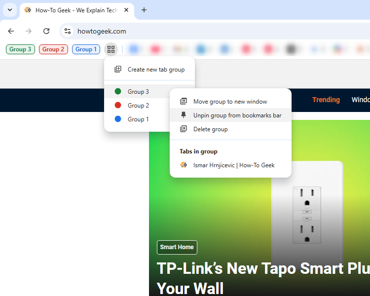 How to Disable the "Tab Groups" Button in Chrome