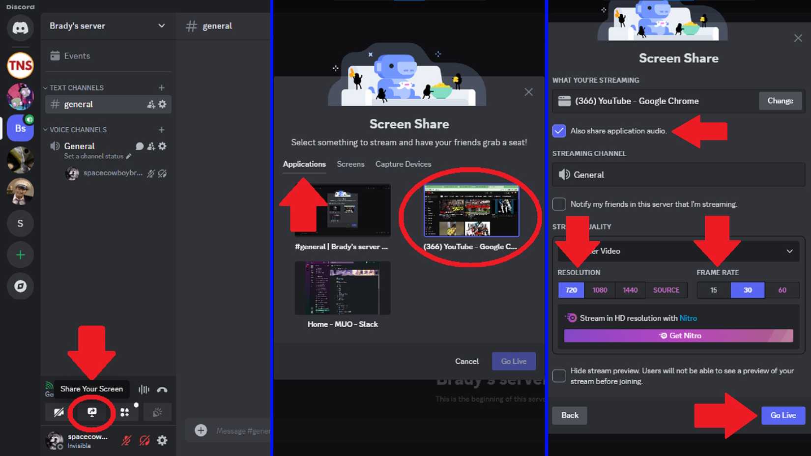 How to Stream YouTube and YouTube TV on Discord