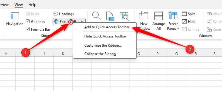 How to Use Focus Cell to Aid Data Entry and Analysis in Excel