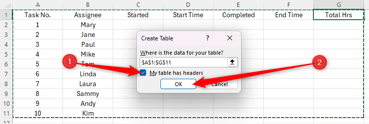 How to Add a Timestamp to Checkboxes in Excel