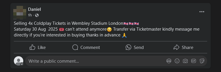 Never Buy Tickets on Social Media—It's Nearly Always a Scam