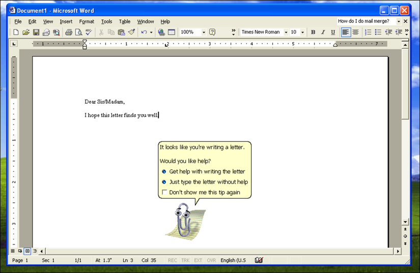 In Defense of Clippy, Microsoft's Unwanted Office Assistant