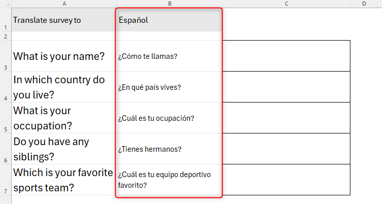 How to Use the TRANSLATE and DETECTLANGUAGE Functions in Excel