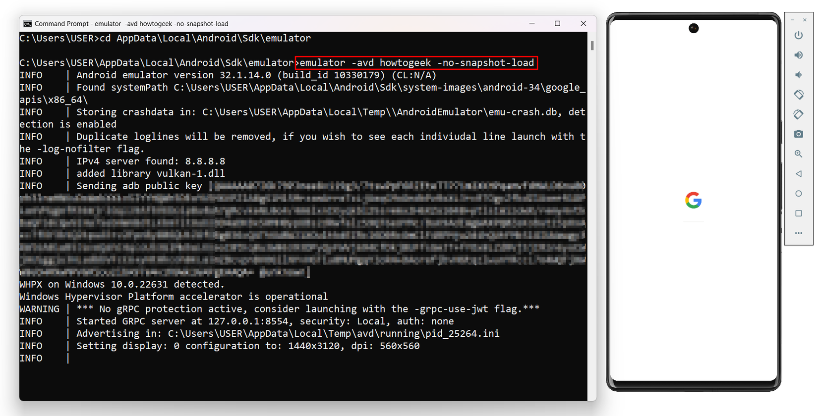 How To Start Your Android Studio Virtual Device From the Command Prompt
