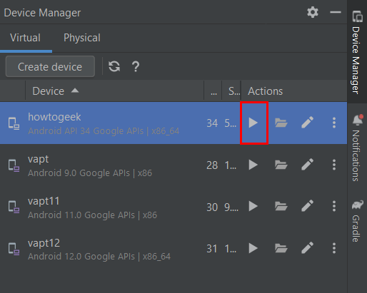 How to Create a Virtual Device in Android Studio Emulator