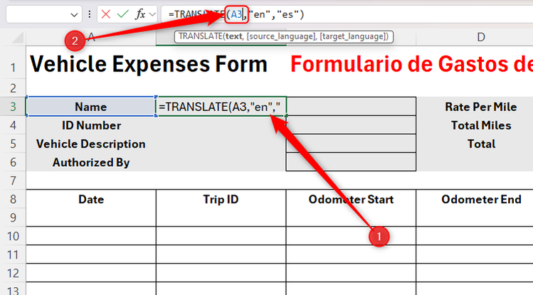 How to Use the TRANSLATE and DETECTLANGUAGE Functions in Excel