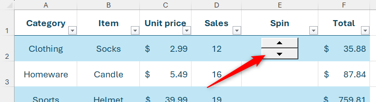 Don’t Increase or Decrease Values in Excel Manually: Use the Spin Button Instead