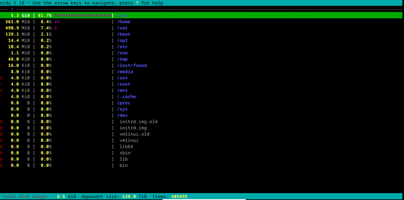 How To Use Ncdu To Find Disk Hogging Directories In Linux