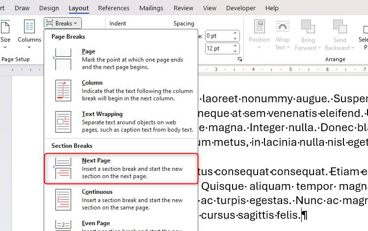 Don't Spam Enter in Word: Use Page and Section Breaks Instead