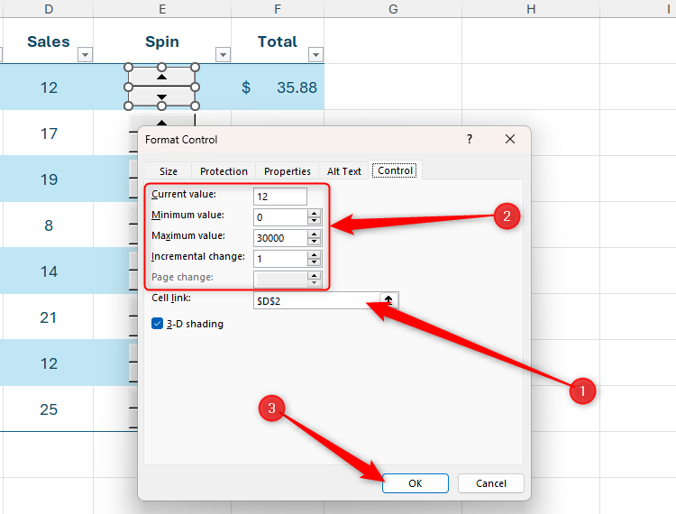 Don’t Increase or Decrease Values in Excel Manually: Use the Spin Button Instead