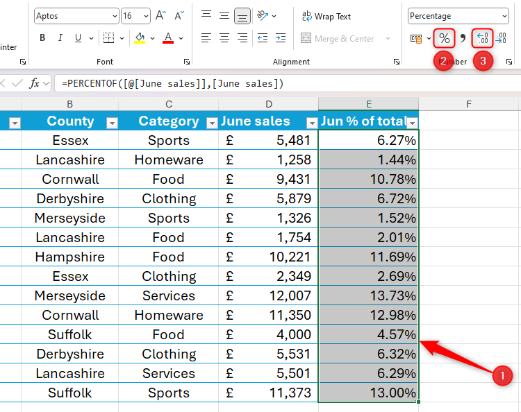Use the PERCENTOF Function to Simplify Percentage Calculations in Excel