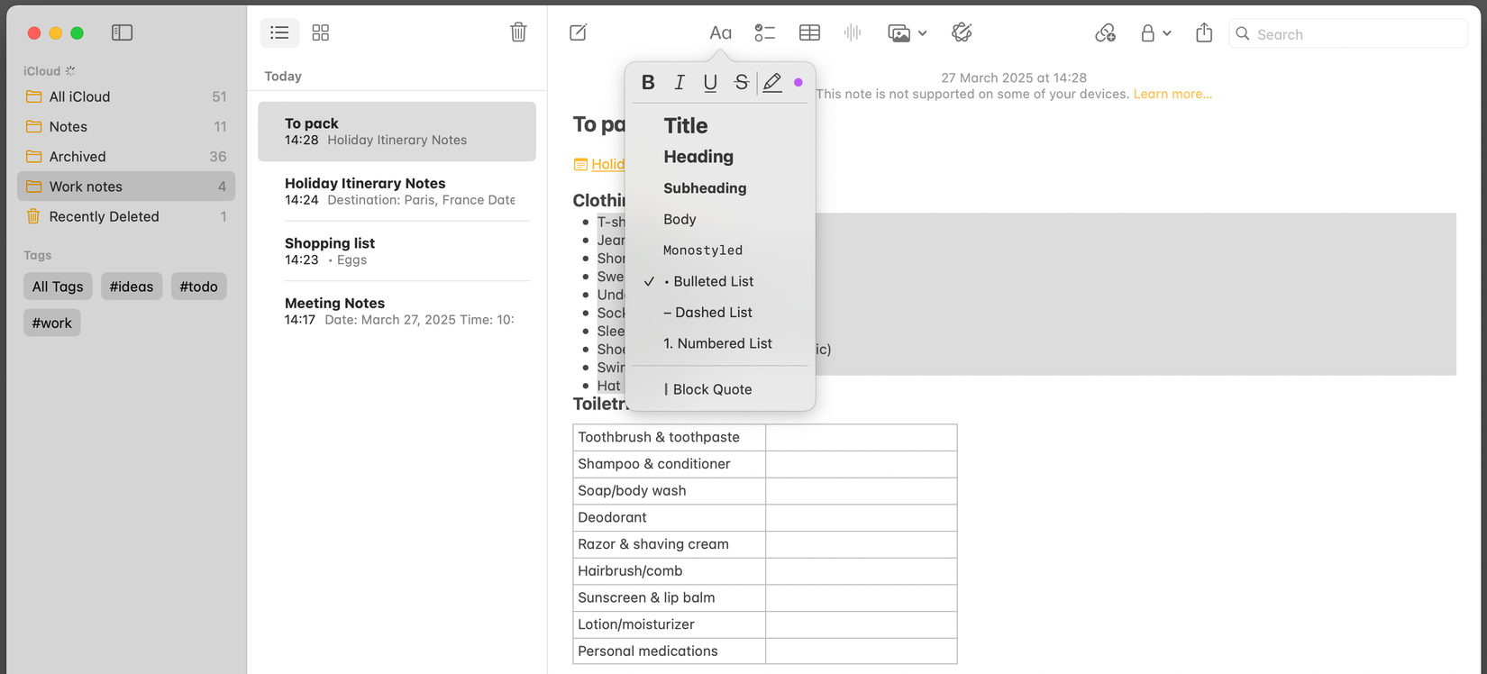 9 Quick Tips for Apple Notes on a Mac