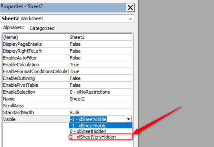 How to Completely Hide an Excel Worksheet