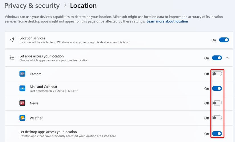 How to Disable Location Tracking on Windows 11