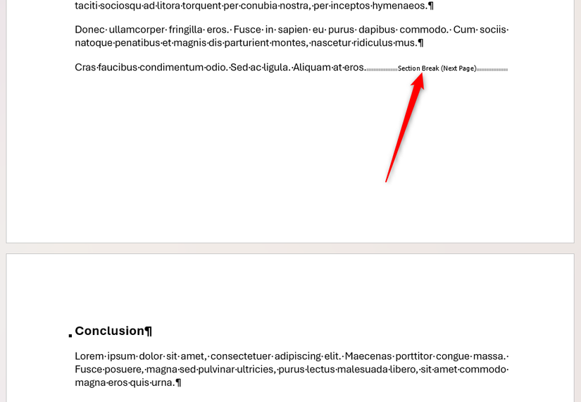 How to Add Different Page Numbers to Different Sections in Microsoft Word