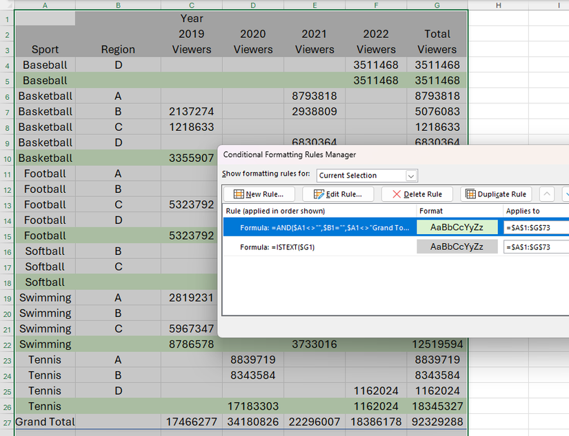 How to Format a Spilled Array in Excel