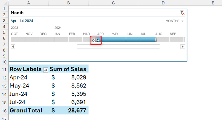 How to Create a Timeline Filter in Excel