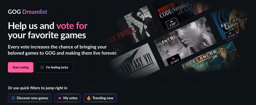 GOG's Preservation Program Can Save Your Favorite Games (But You'll Need to Vote)